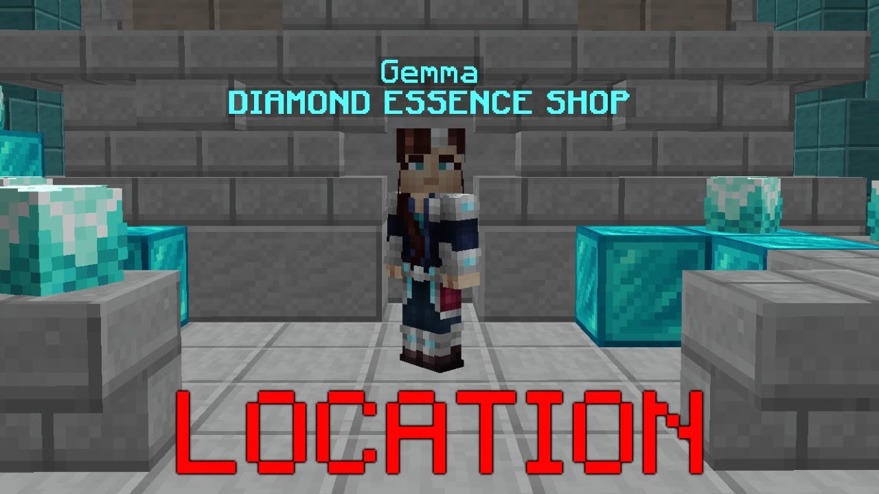 Diamond Essence Shop Location - Hypixel Skybock - YouTube