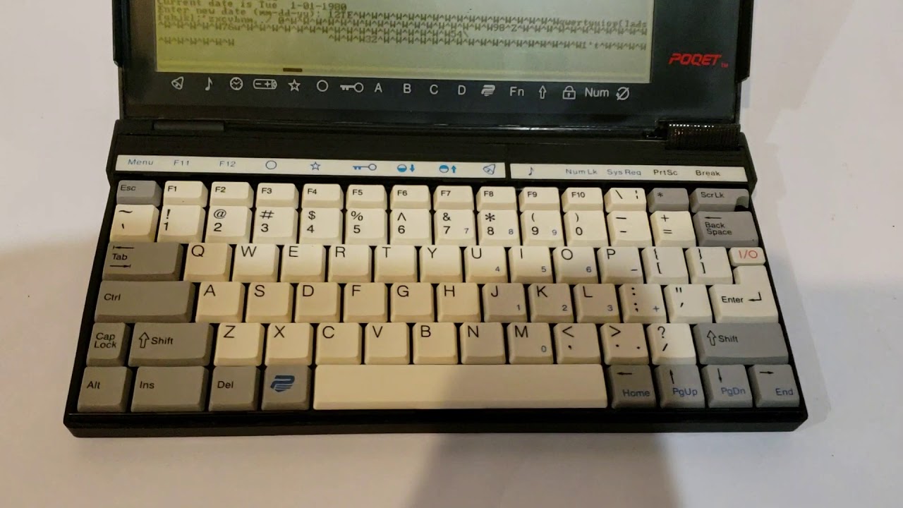 Vintage Poqet PC PQ0164 Computer - YouTube