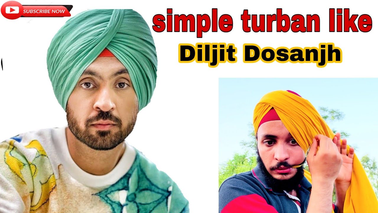 How to tie turban like Punjabi singer Diljit Dosanjh || desi watta wali ...
