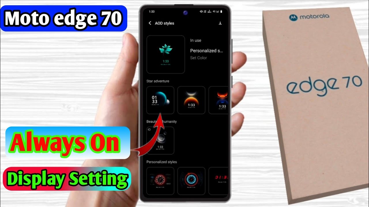 motorola edge 70 always on display, motorola edge 70 me aod setting ...