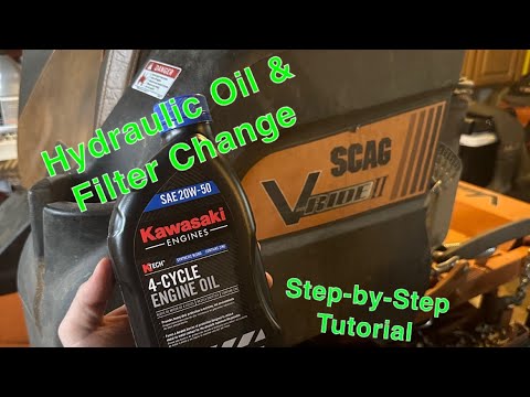 How To: Change Hydraulic Oil & Filter on a Scag V-Ride 2 - YouTube