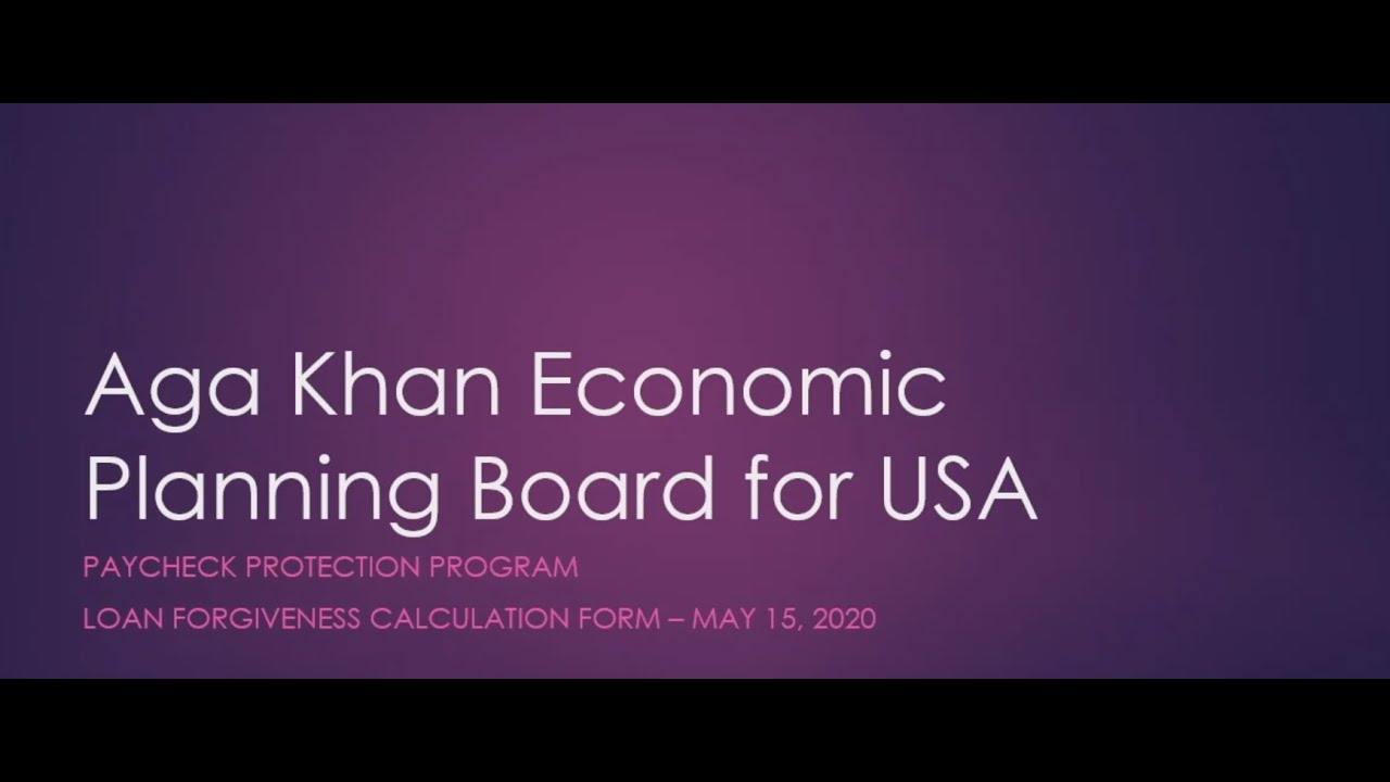 AKEPB - Paycheck Protection Program Loan forgiveness calculation from May 15, 2020 - YouTube