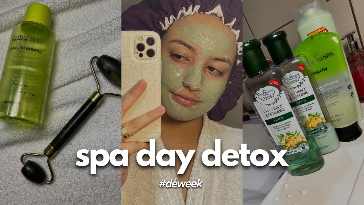 fazendo um spa day detox completo em casa: cabelo, pele e unhas ♡ # ...