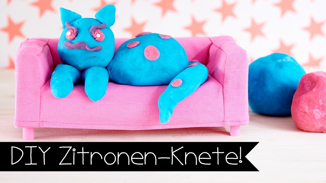 Zitronen Knete selber machen I DIY I Basteln - YouTube