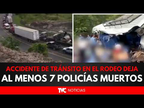 Al menos 7 policías muertos en accidente de tránsito a la altura de El Rodeo