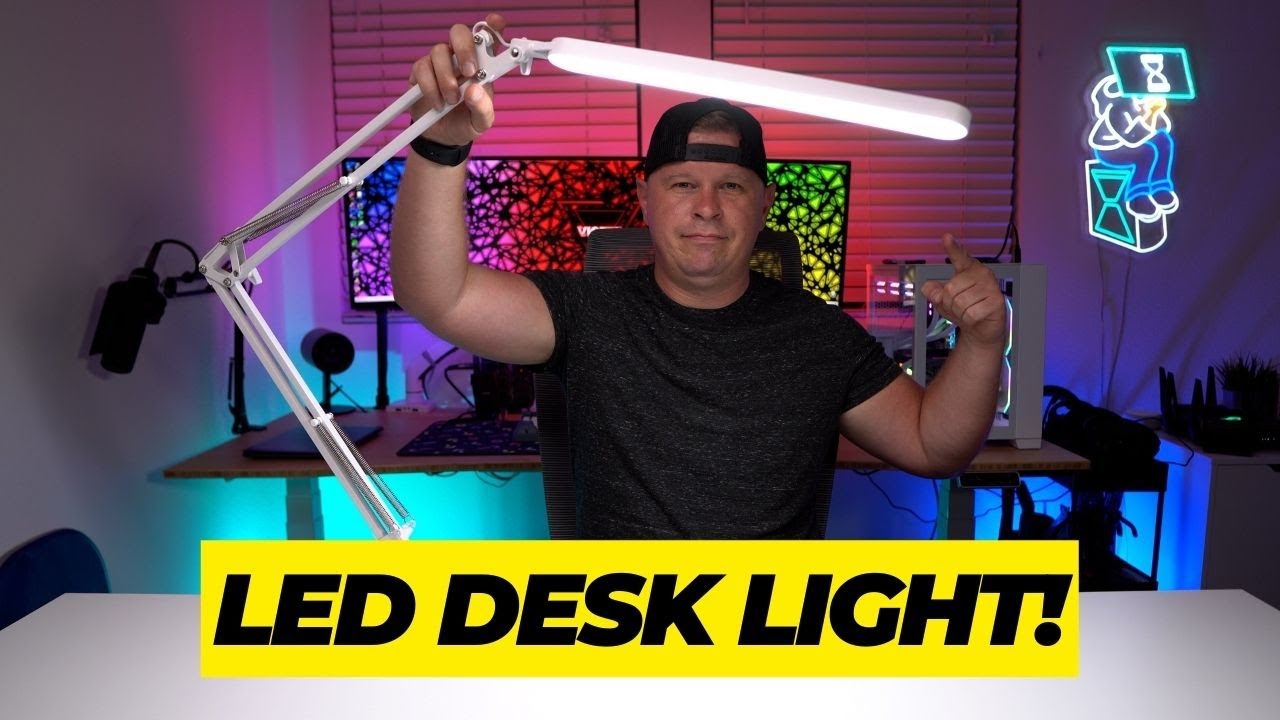 SKYLEO Desk Lamp for Home Office - 33" LED Desk Light Review - YouTube