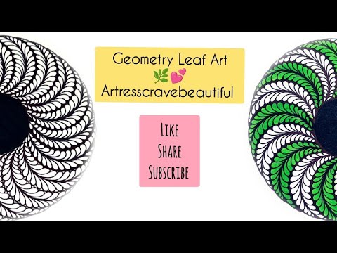 Geometry Leaf Art 🌿 | Easy Geometry Leaf Art | Mandala Art - YouTube