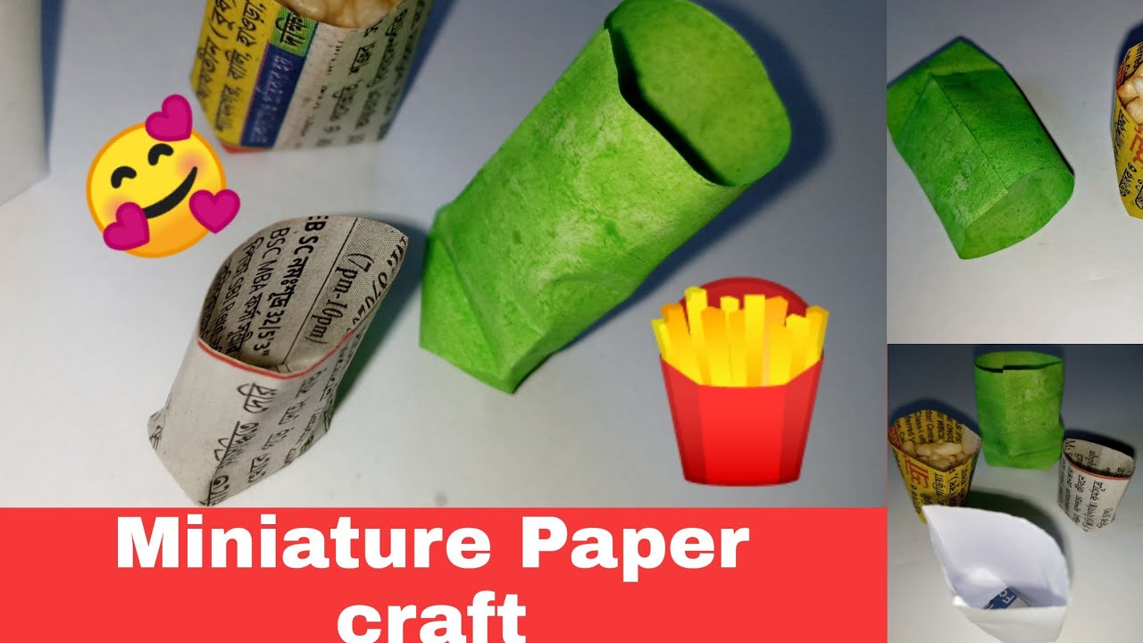 Miniature Paper Craft/DIY Paper Craft/Paper Bag(Thonga) Making/Paper ...