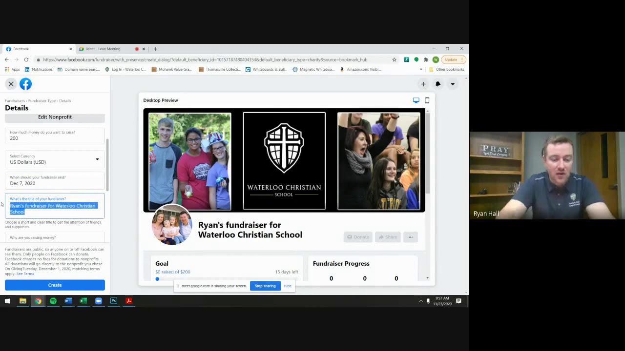 Host a Facebook Fundraiser to Support Waterloo Christian School - YouTube