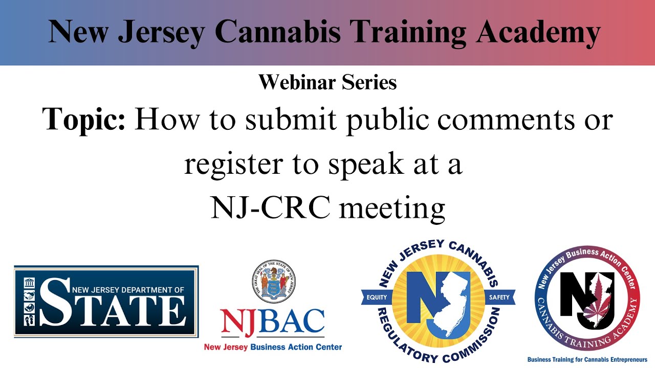 NJ CTA Webinar 3: NJ-CRC: Commenting or Speaking at CRC Public Meetings ...