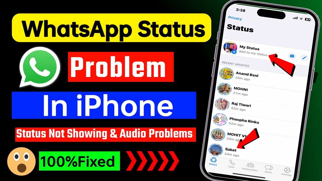 whatsapp status problem in iphone | iphone whatsapp status problem ...