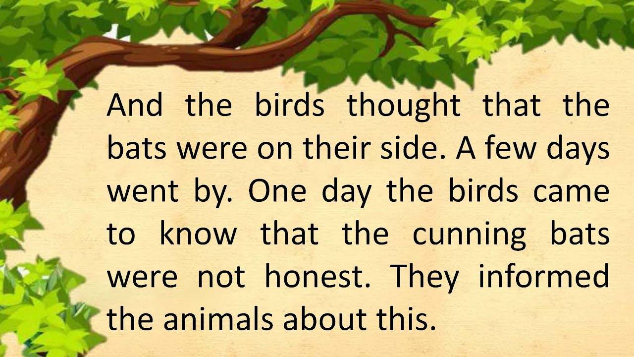 Short Story in English (The Cunning Bats) | English Story Reader - YouTube