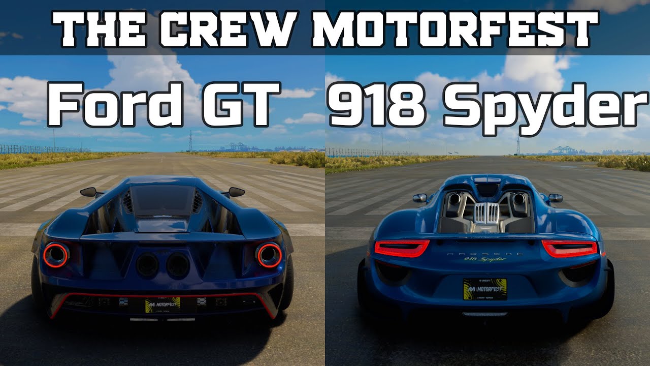 The Crew Motorfest - Ford GT vs Porsche 918 Spyder - Drag Race - YouTube