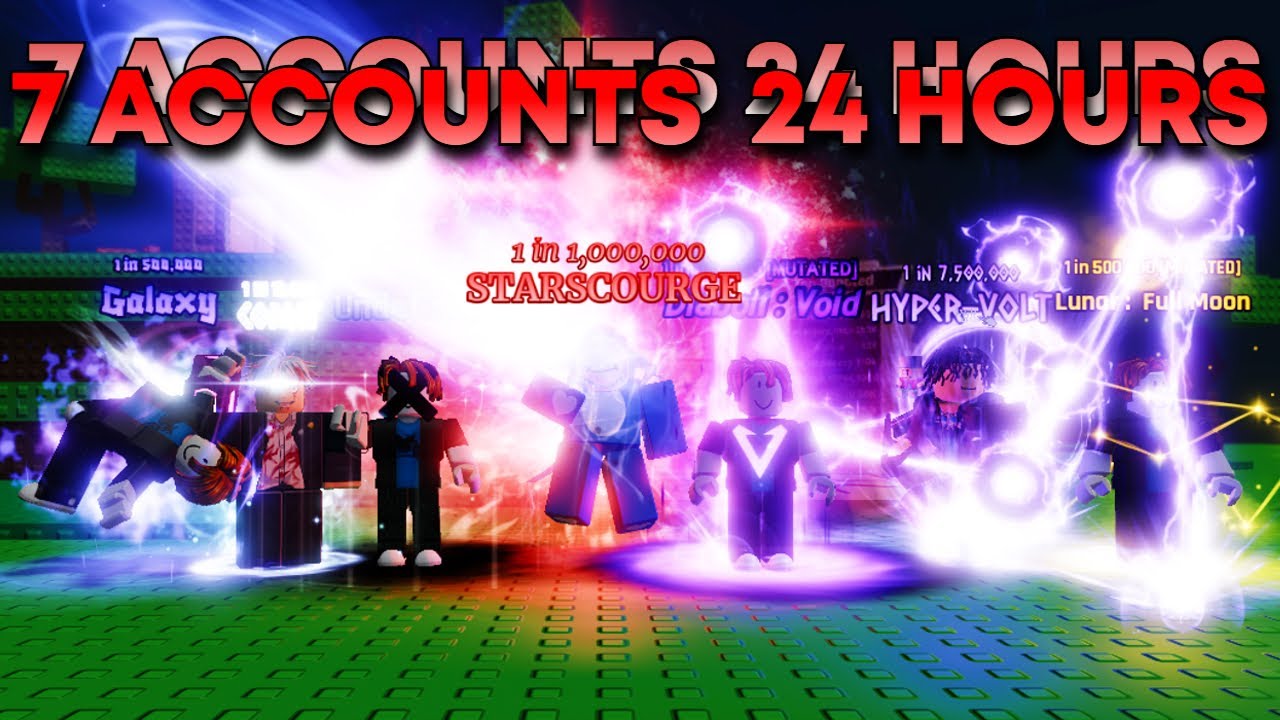 AFKING 7 Accounts for 24 hours.. In Sol's RNG - YouTube