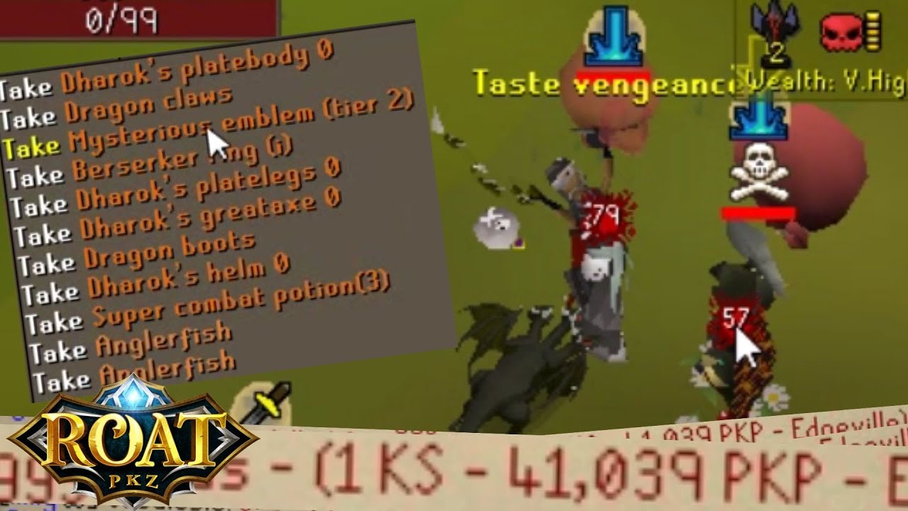 *THIS GUY DIDN'T PROTECT HIS DRAGON CLAWS!* Elite Void PKING - ROAT PKZ/OSRS RSPS - YouTube