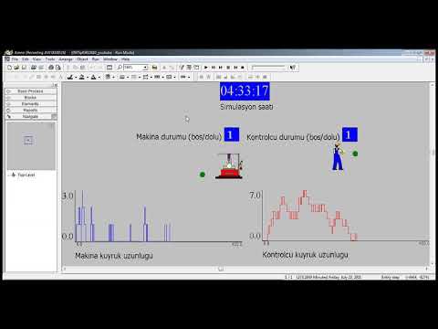 İki kaynak, iki kuyruk ve farklı tip ürünlerden oluşan sistemin simülasyon modeli ve animasyonu