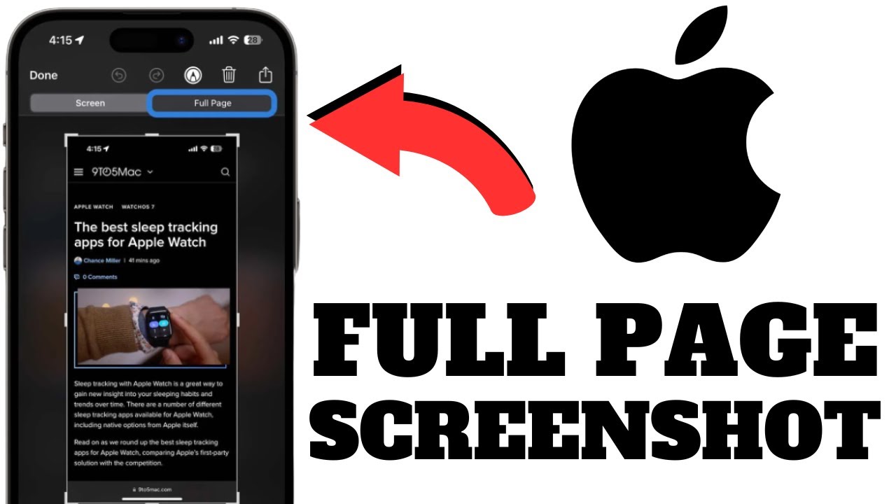 How To Take Full Page Screenshot on iPhone 2024 - YouTube