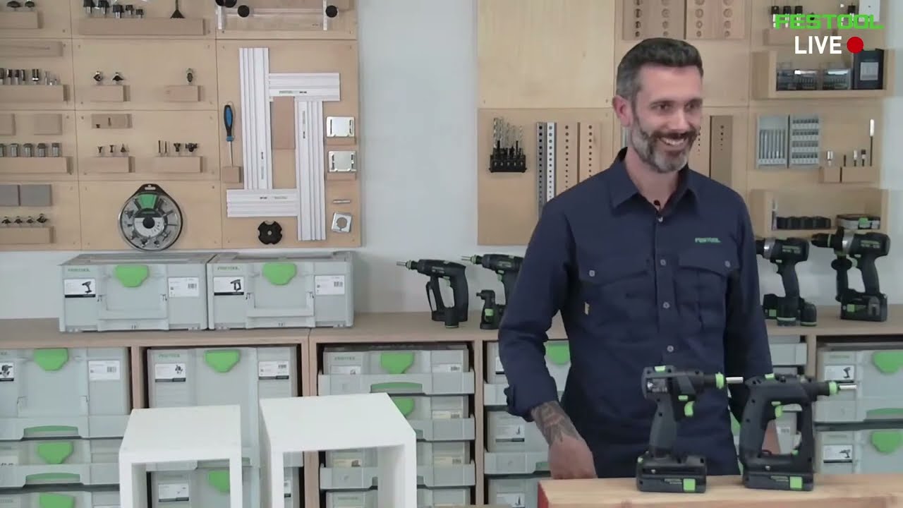 Festool LIVE🔴(FR) | Perceuses-visseuses CXS/TXS 18 & le perçage-vissage ...