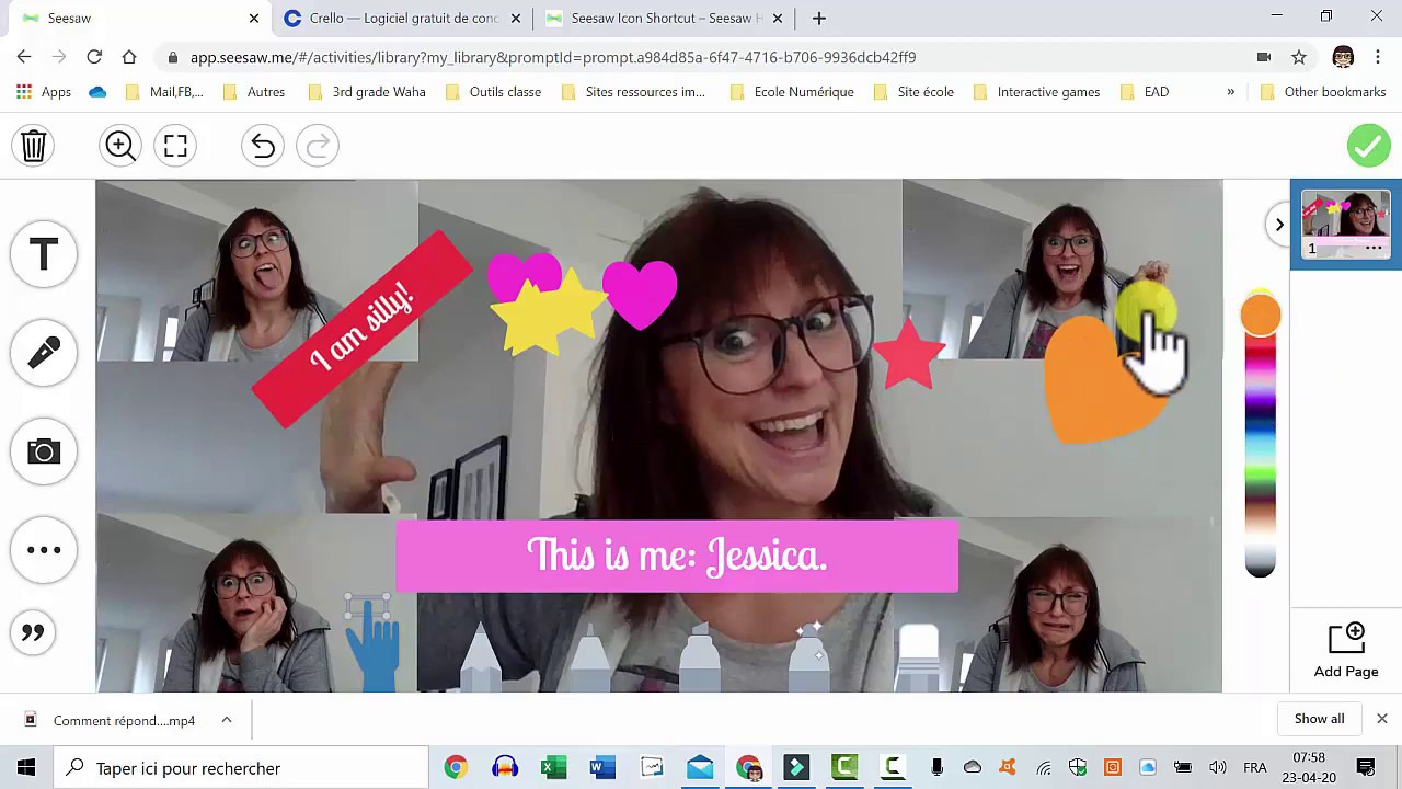 How to use some of the drawing tools on Seesaw - YouTube