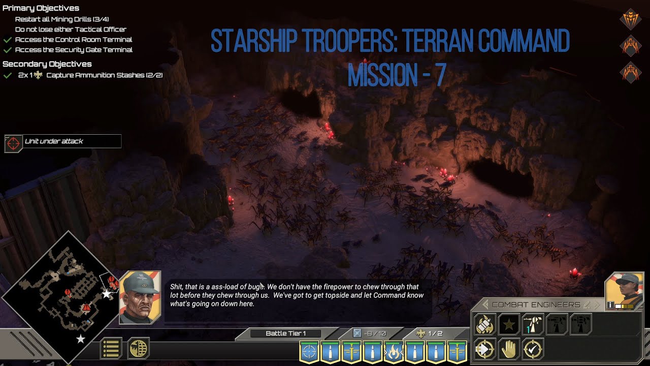 STARSHIP TROOPERS: TERRAN COMMAND MISSION -7 GAMEPLAY - YouTube