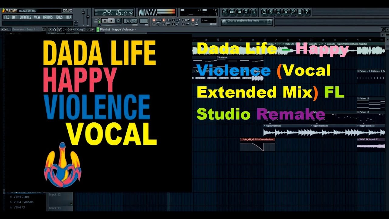 Dada Life – Happy Violence (Vocal Extended Mix) FL Studio Remake - YouTube