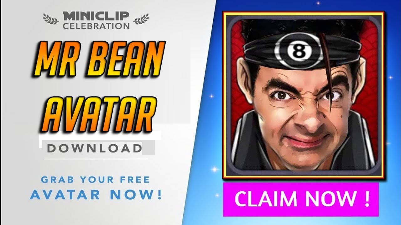 Claim Mr.Bean Avatar Now in 8 Ball Pool - YouTube