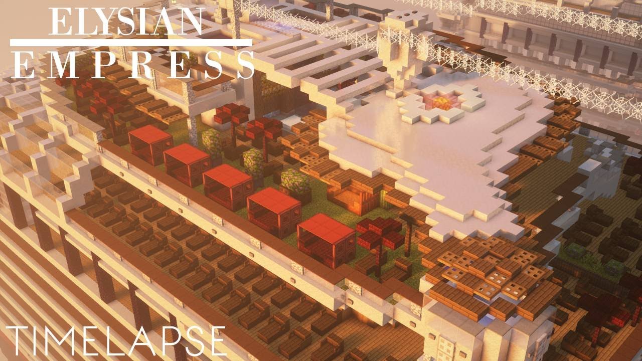 Minecraft: Elysian Empress Exterior Timelapse - YouTube