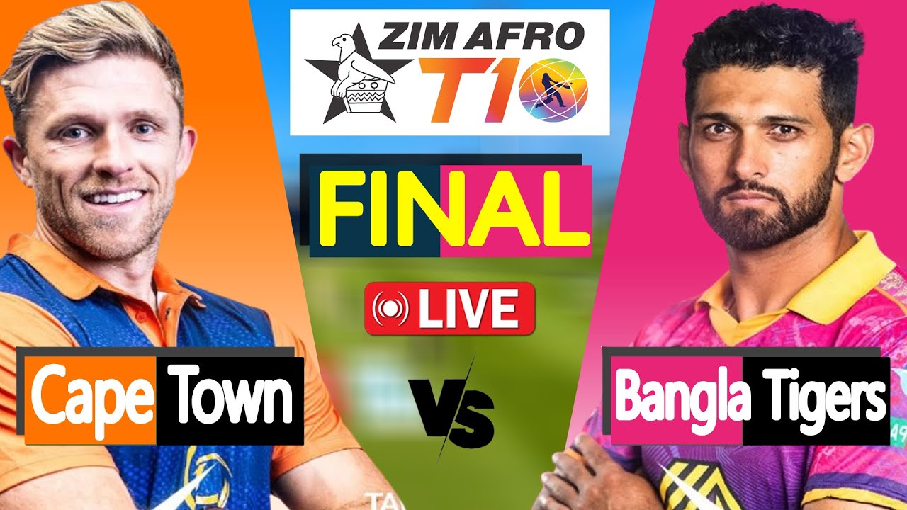 ZIM Afro t10 league 2024 Live | Bangla Tigers vs Cape Town Final | T10 ...