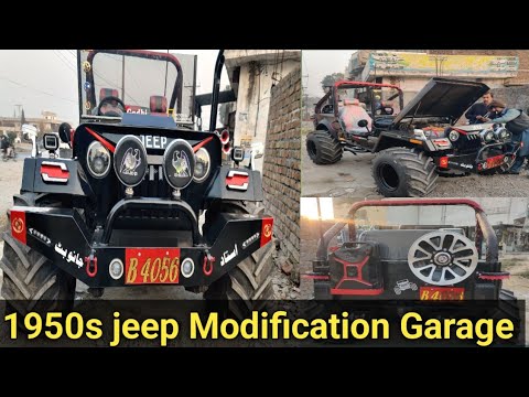 Beautiful old models jeep Modification garage in pothwar - YouTube