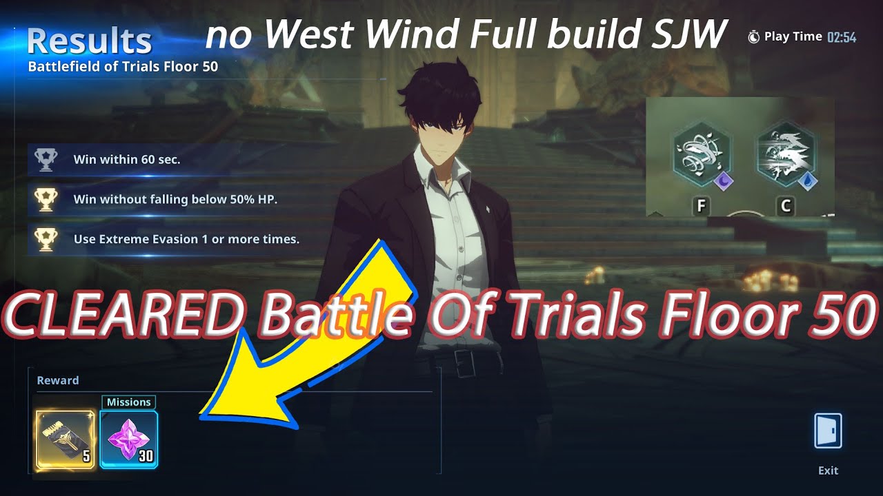 BoT Trials Final BOSS F50 SJW | Solo Leveling Arise - YouTube