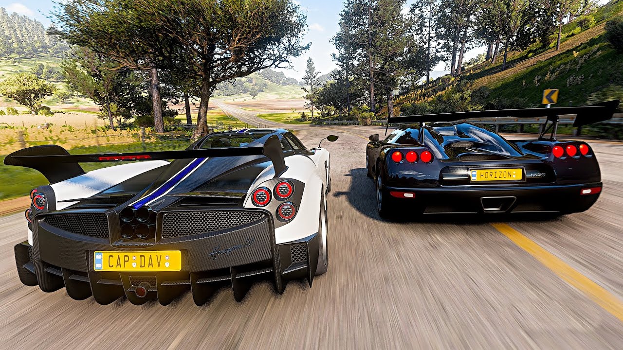 (FH5) Pagani Huayra BC vs Koenigsegg CC8S, Forza Horizon 5 | Street ...