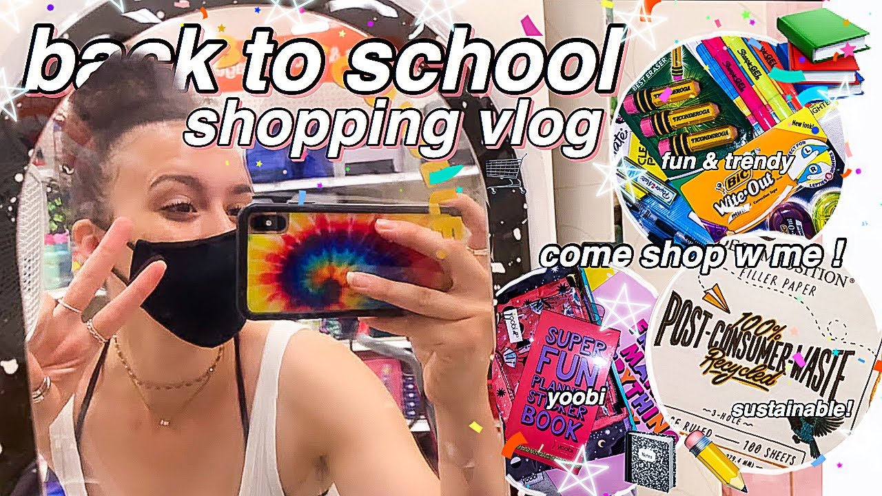 vlog! back to *ONLINE* school supplies shopping 2020 | Zoom University ...