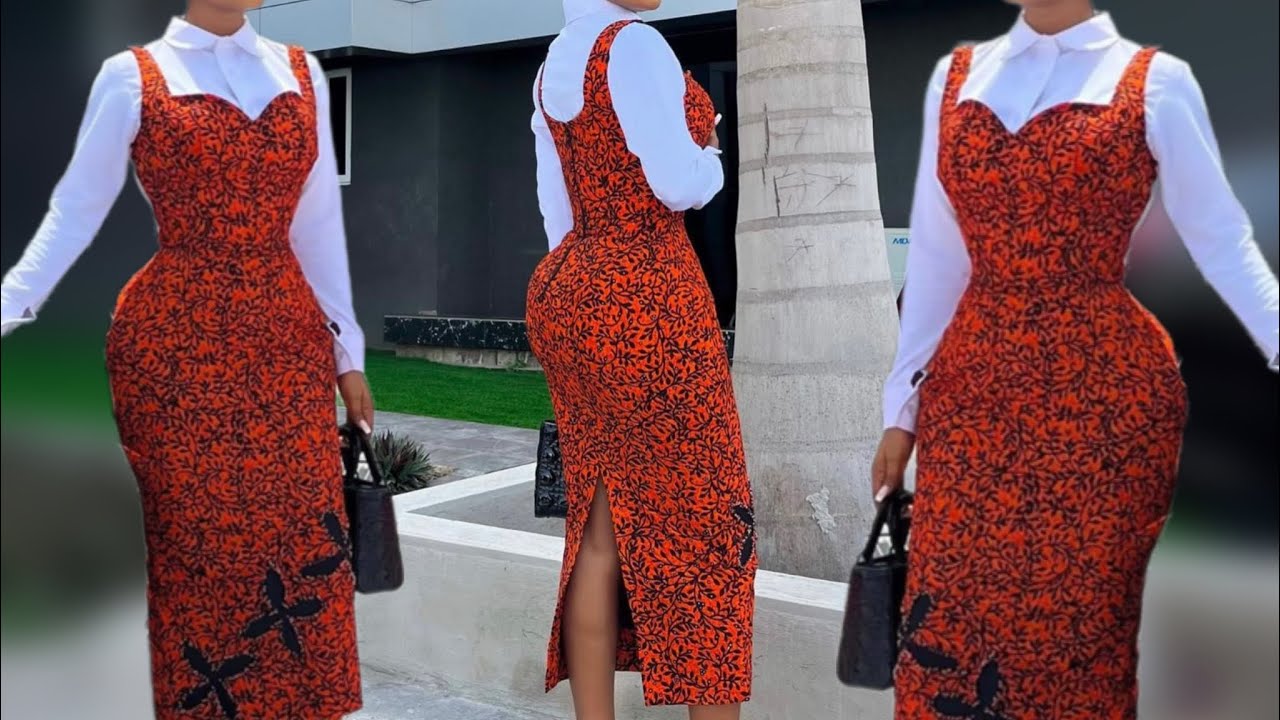 How to Cut and Sew this Stylish Dress with Beautiful Flowery Design ...