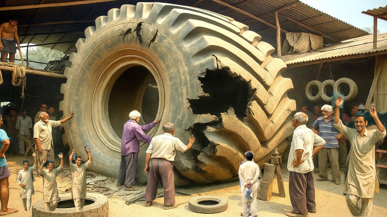 Caterpillar Loader Tire Explodes in Action! | Unbelievable On-Site Fix ...