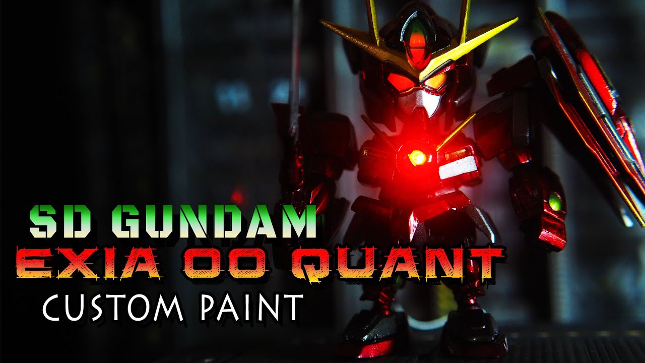 SD Gundam Exia 00 Quant Custom paint #GunplaBuilder #SDGundam # ...