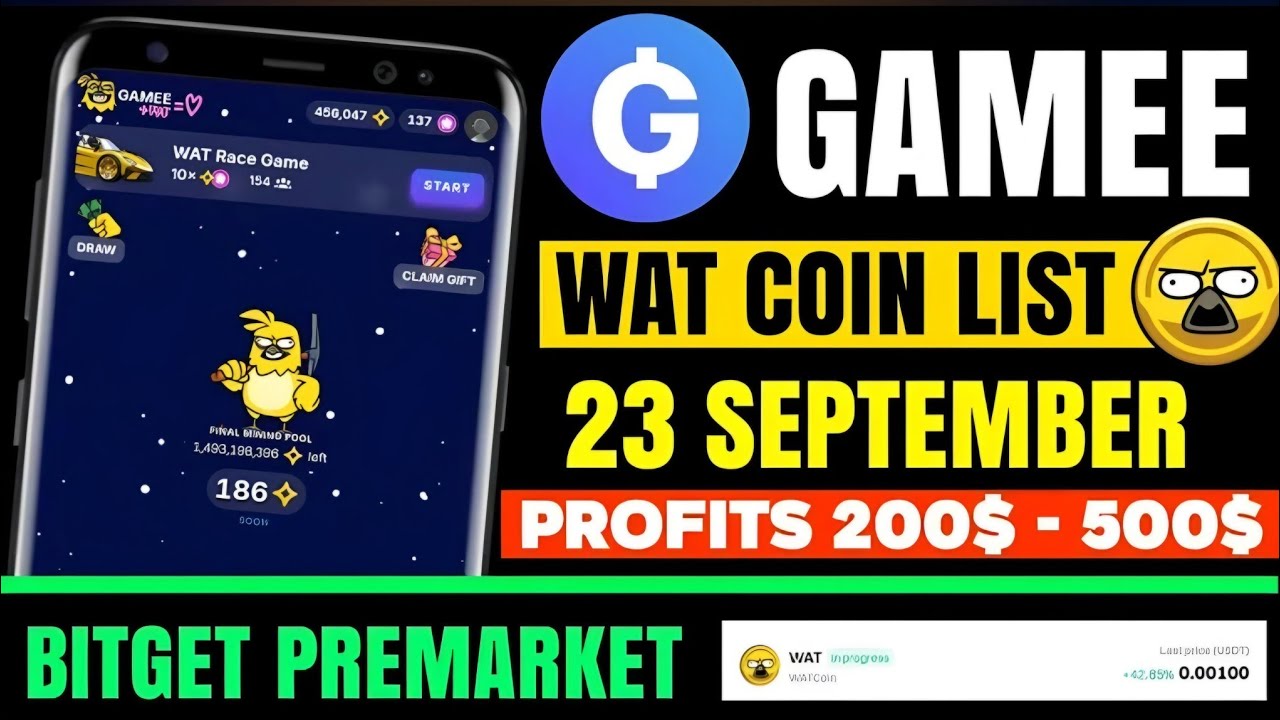 Profit 100% $200 Token🤑 - Gamee Wat Mining Backed By TON🔥 - Gamee WAT Bird TON Mining BOT In ...