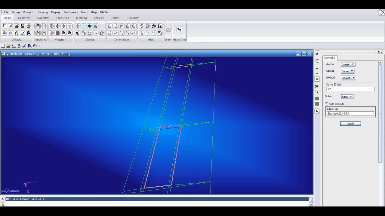 SWEPT WING DESIGN IN PATRAN - YouTube