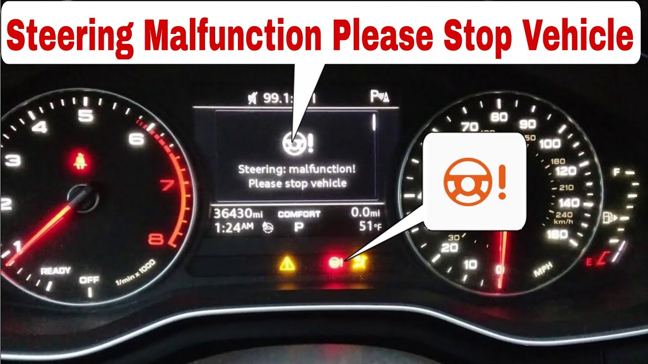 HOW TO FIX STEERING MALFUNCTION IN YOUR AUDI A4, A6, Q5, Q7, A7,A5| RED ...