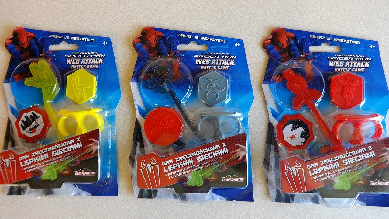 The Amazing Spider-Man Web Attack Battle Game Pack Set of 5 Unboxing ...