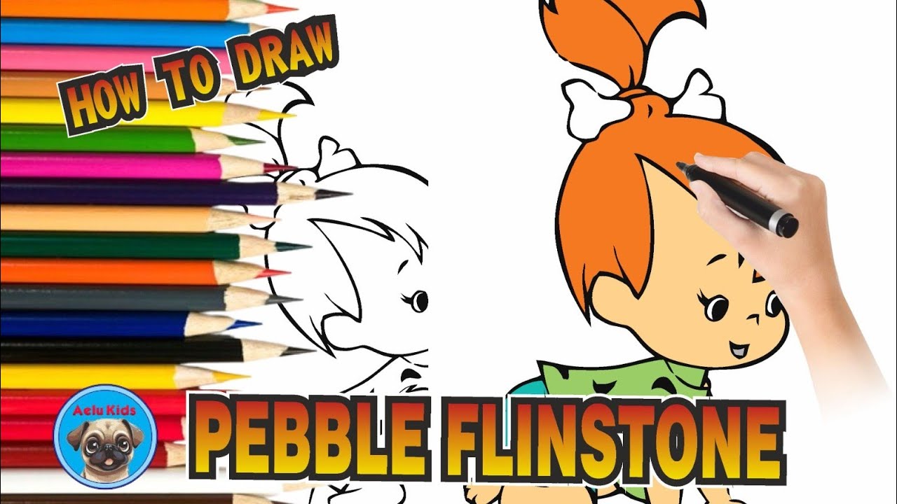 How to Draw Pebbles Flintstone | Easy Drawing for Kids and Toddlers ...