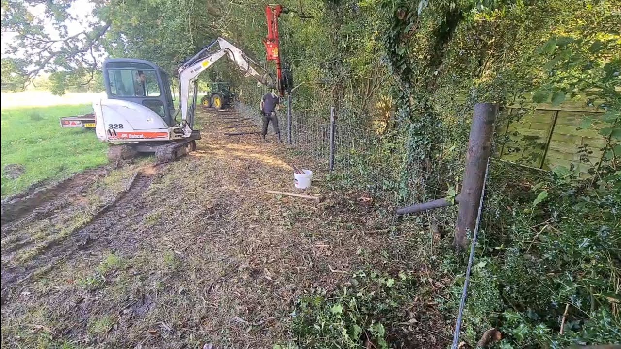 Finally Finished Fence! Digger returns home - YouTube