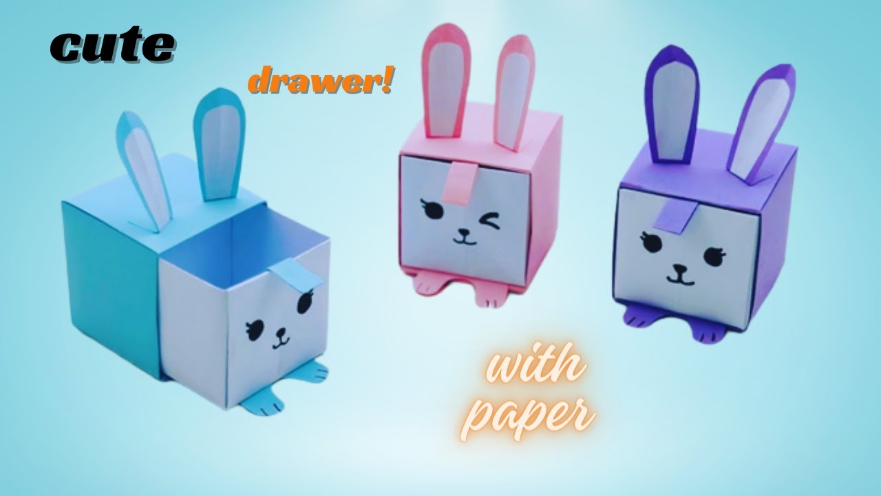 DIY mini paper storage drawers | mini paper box for cute jewelry gift ...
