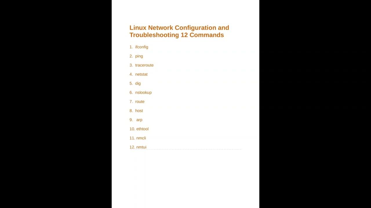 Linux Network Configuration and Troubleshooting 12 Commands - YouTube