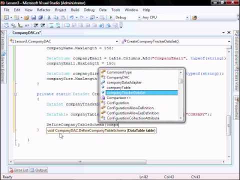 Lesson 3 (Part 3) Disconnected DataSet DataAdapter Windows Form C# ...