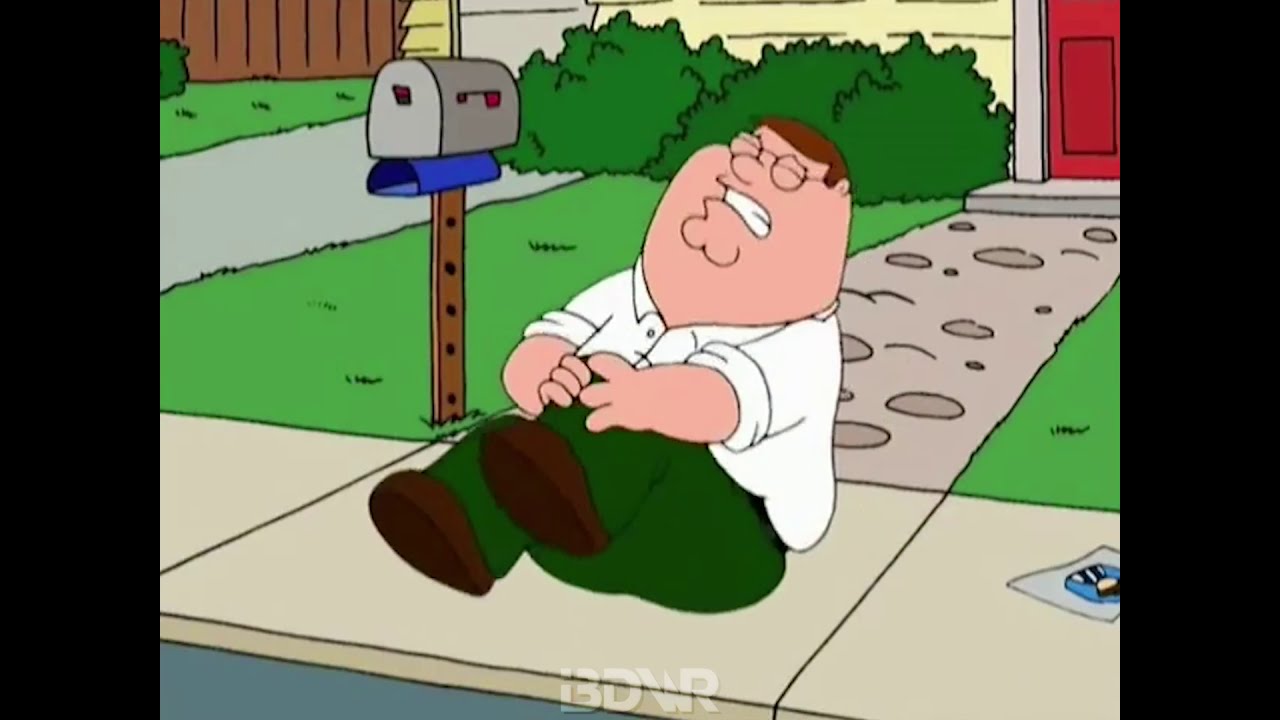 peter trips and hurts his knee #1 - YouTube