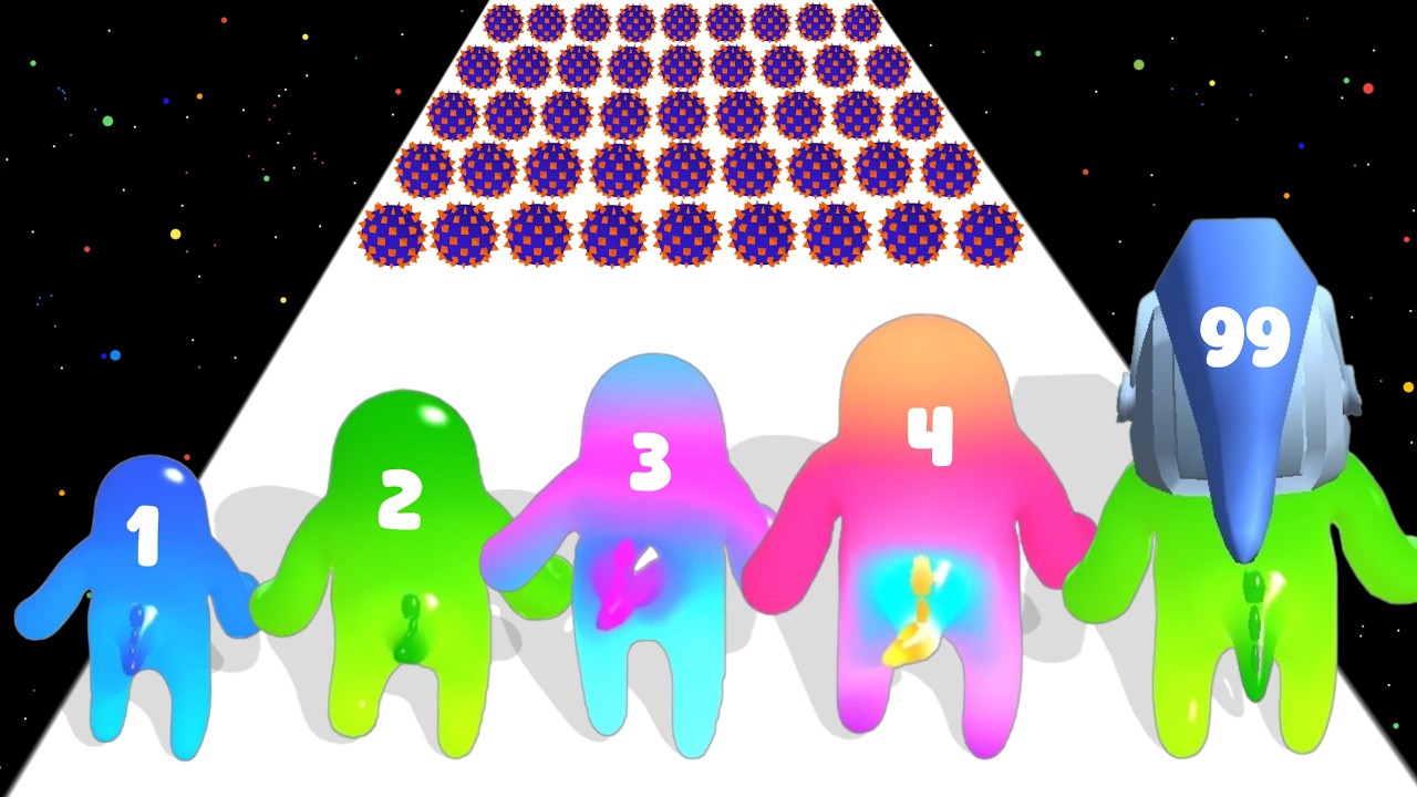 JELLY RUNNER 3D - New Level Up Blob Merge Run Satisfying ASMR Gameplay ...