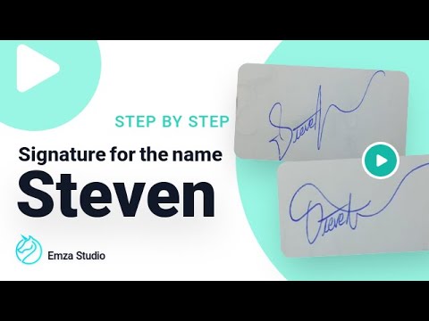 Signature for the name Steven - YouTube