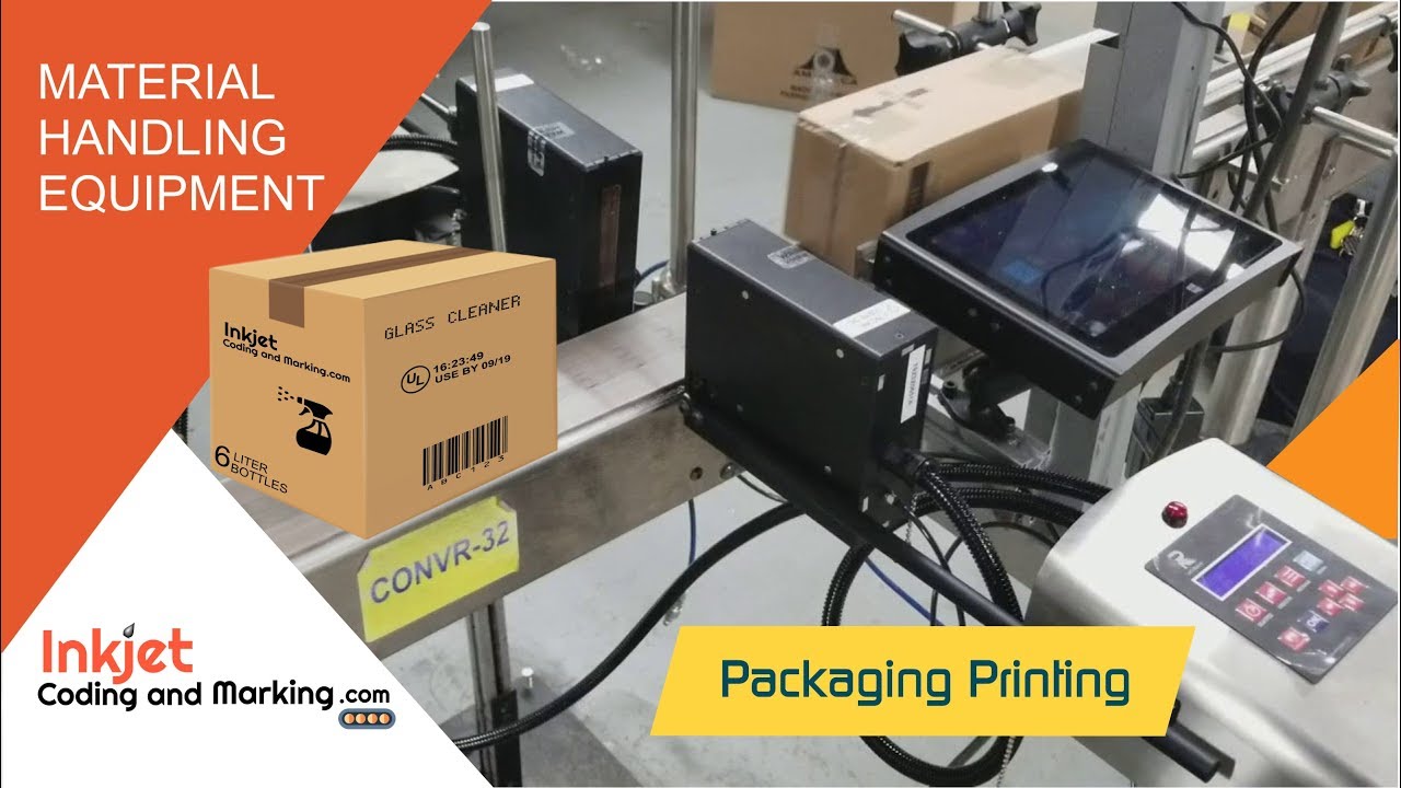 Material Handling Equipment - Conveyor Printing Custom Packaging Labels ...