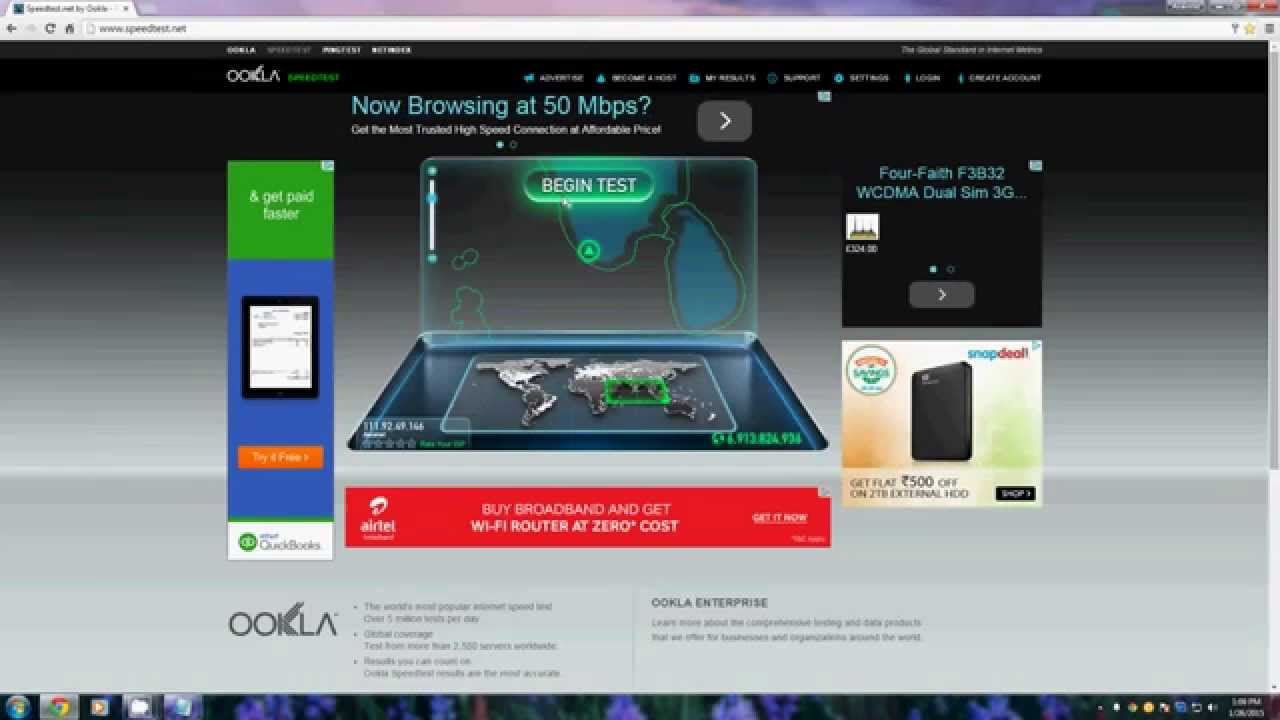 Asianet Broadband speed in Trivandrum - YouTube