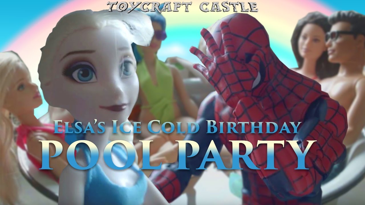TC - Elsa's Ice Cold Birthday Pool Party - Featuring Elsa, Spiderman ...